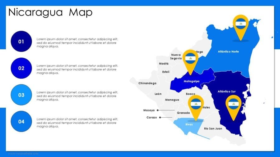 Nicaragua Map Presentation Templates and Google Slides Themes
