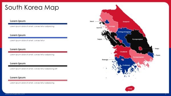 South Korea Map Presentation Templates And Google Slides