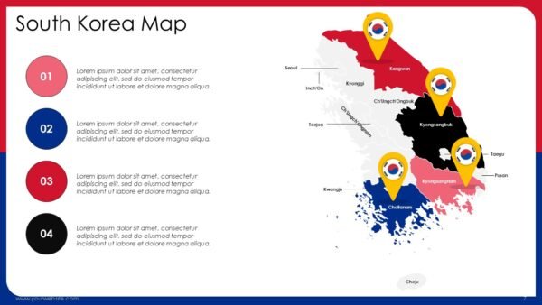 South Korea Map Presentation Templates And Google Slides