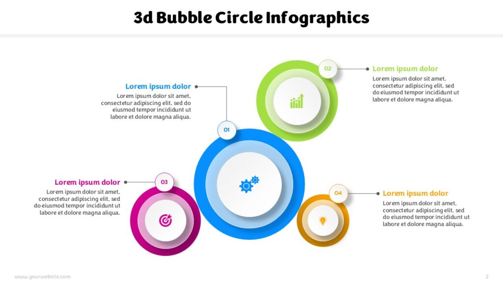 3d Bubble Infographics Powerpoint Template & Google Slides