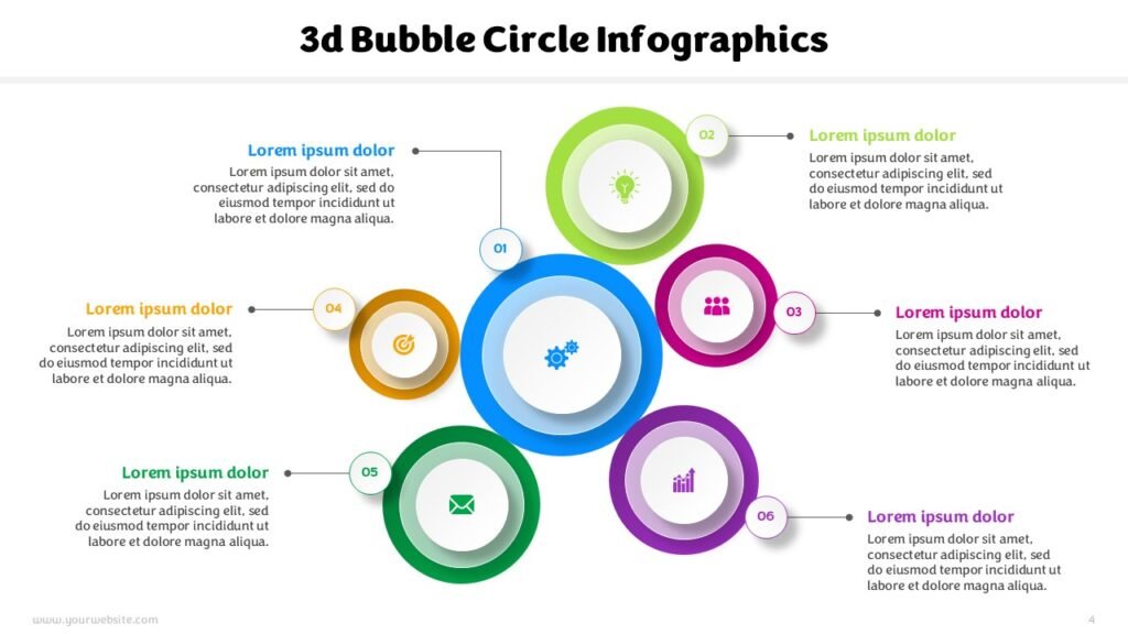 3d Bubble Infographics Powerpoint Template & Google Slides