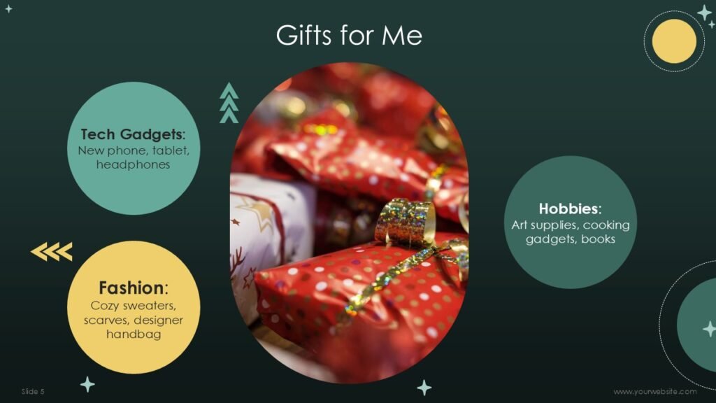 My Christmas Wishlist PowerPoint Template & Google Slides