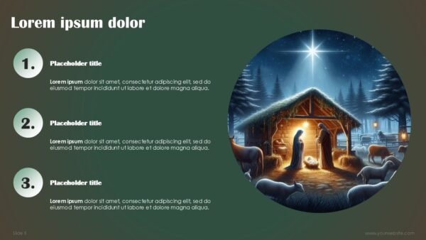 The nativity of Jesus Christ PowerPoint Template & Google Slides