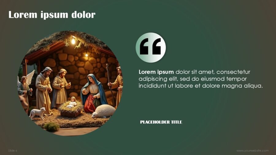 The nativity of Jesus Christ PowerPoint Template & Google Slides