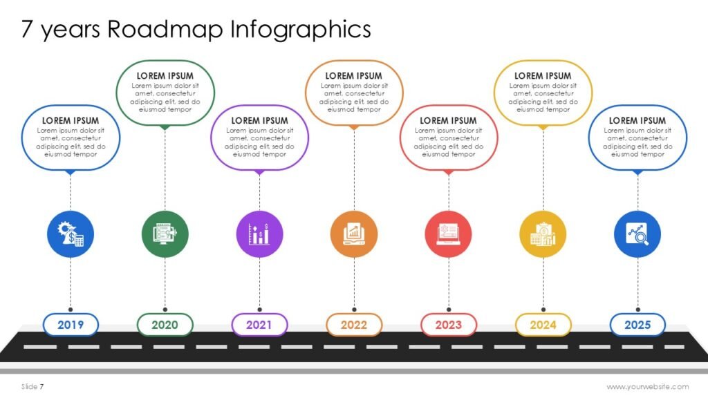 2 to 10 Years Steps Roadmap Infographics PowerPoint Templates