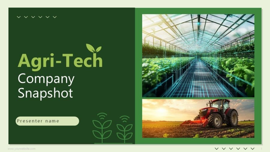 Agri Tech Company Snapshot Presentation Templates