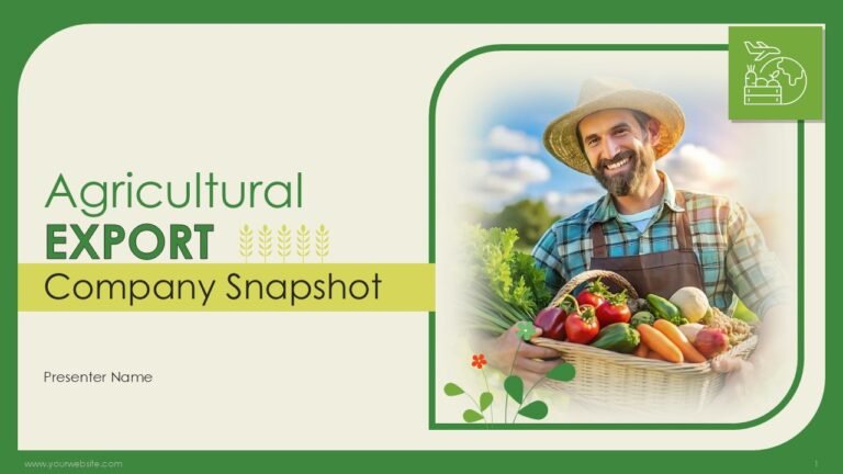 Agricultural Export Company Snapshot Presentation Templates