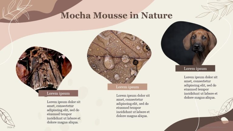 Color of the Year 2025 Mocha Mousse Elegance PowerPoint Template ...