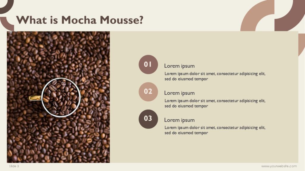 Creative Geometric Abstract Color of the Year 2025 Mocha Mousse PPT ...