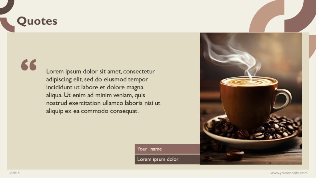 Creative Geometric Abstract Color of the Year 2025 Mocha Mousse PPT ...