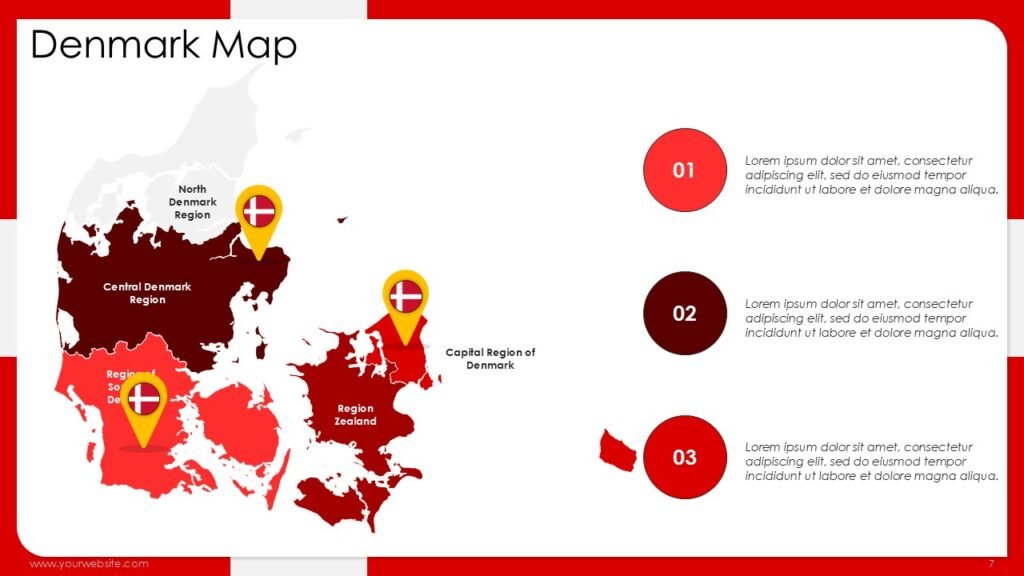 Denmark Map Presentation Templates and Google Slides
