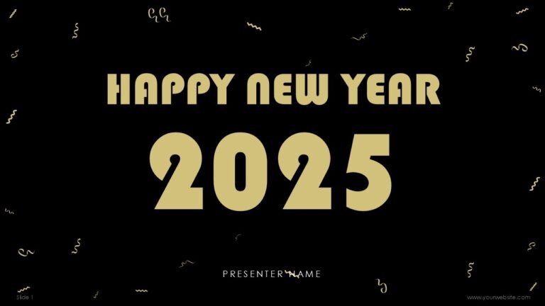 Happy New Year 2025 Business Success Presentation PowerPoint Template ...