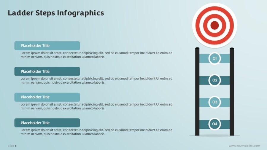 Ladder Steps Infographics PowerPoint Templates & Google Slides