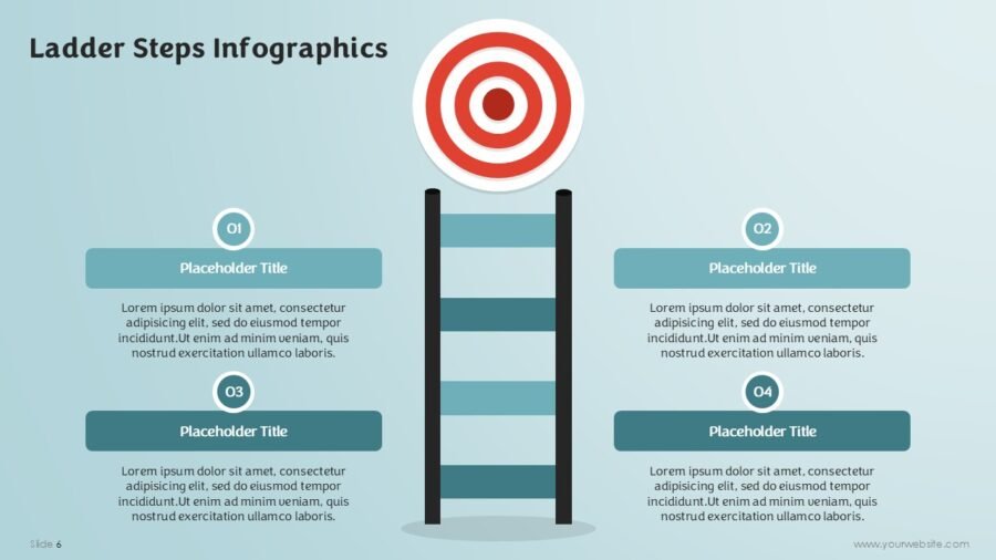 Ladder Steps Infographics PowerPoint Templates & Google Slides