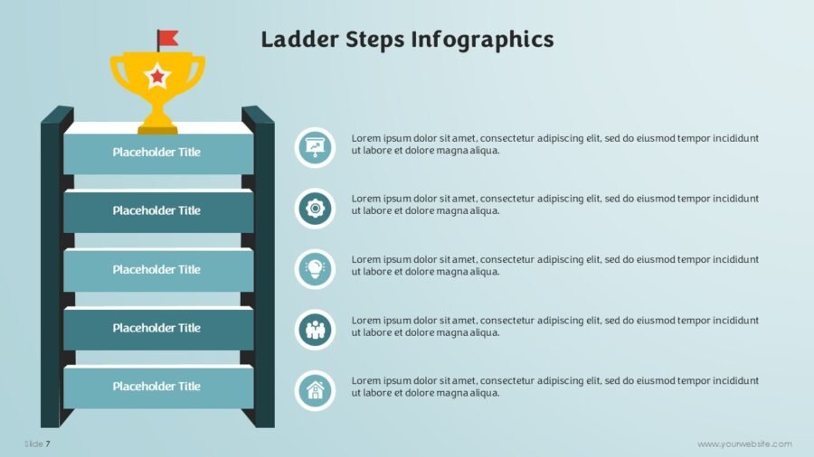 Ladder Steps Infographics PowerPoint Templates & Google Slides