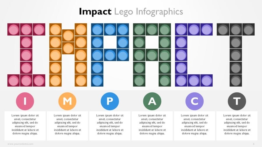 Lego 6 Letters Infographics PowerPoint and Google Slides