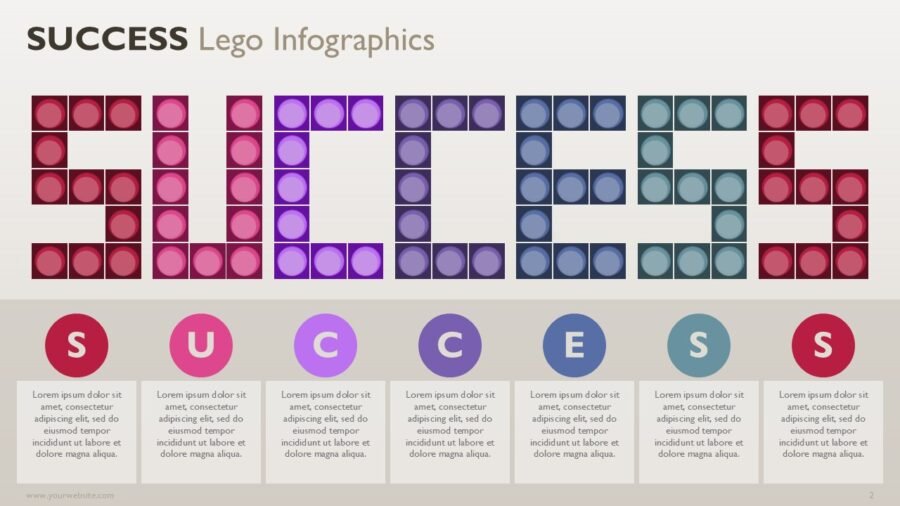 Lego 7 Letters Infographics PowerPoint and Google Slides | SlidesBrain