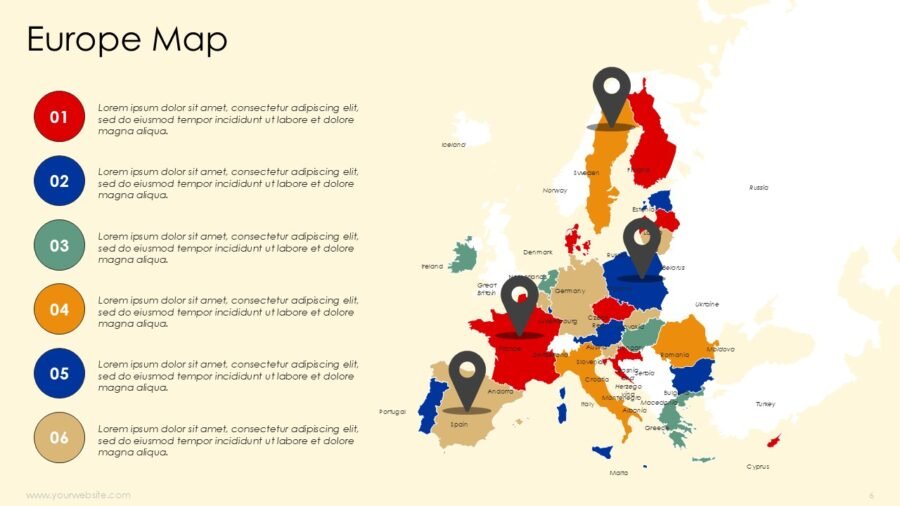 Map of Europe Presentation Templates and Google Slides