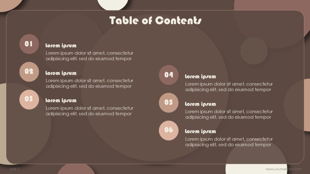 Modern Abstract Color of the Year 2025 Mocha Mousse PowerPoint Template ...