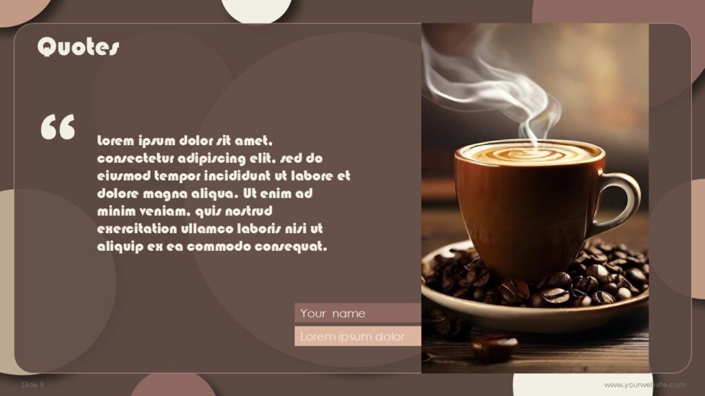 Modern Abstract Color of the Year 2025 Mocha Mousse PowerPoint Template ...