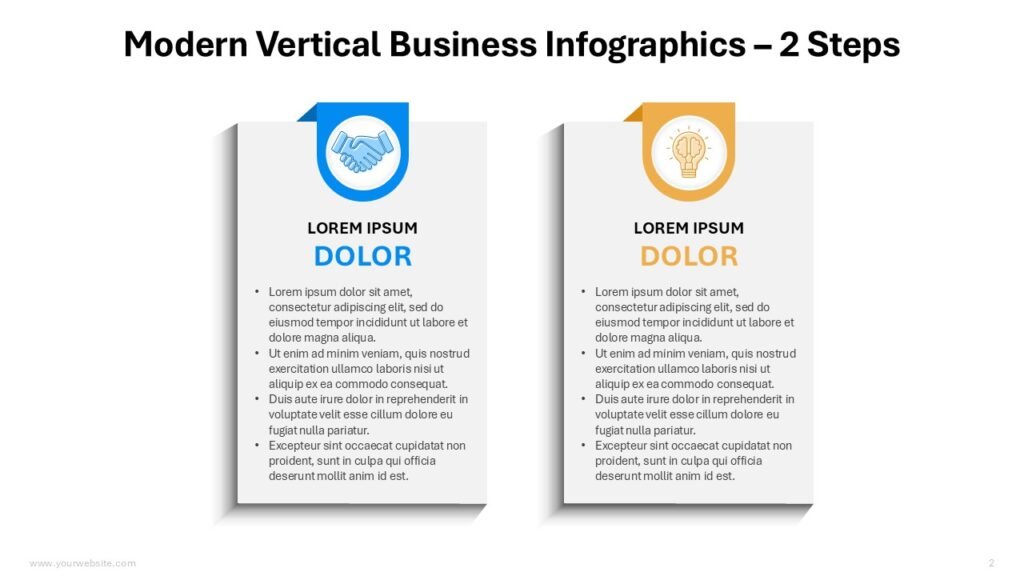 Modern Vertical Business Infographics Steps 2 to10 PowerPoint and ...