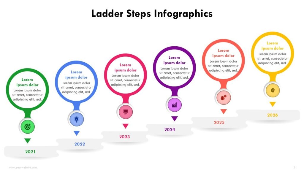 Ladder Steps PowerPoint Infographics Templates
