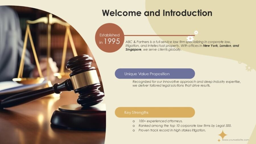Law Centre Pitch Deck Presentation Template & Google Slides