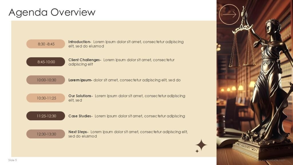 Minimalist Law Firm Pitch Deck Presentation Templates