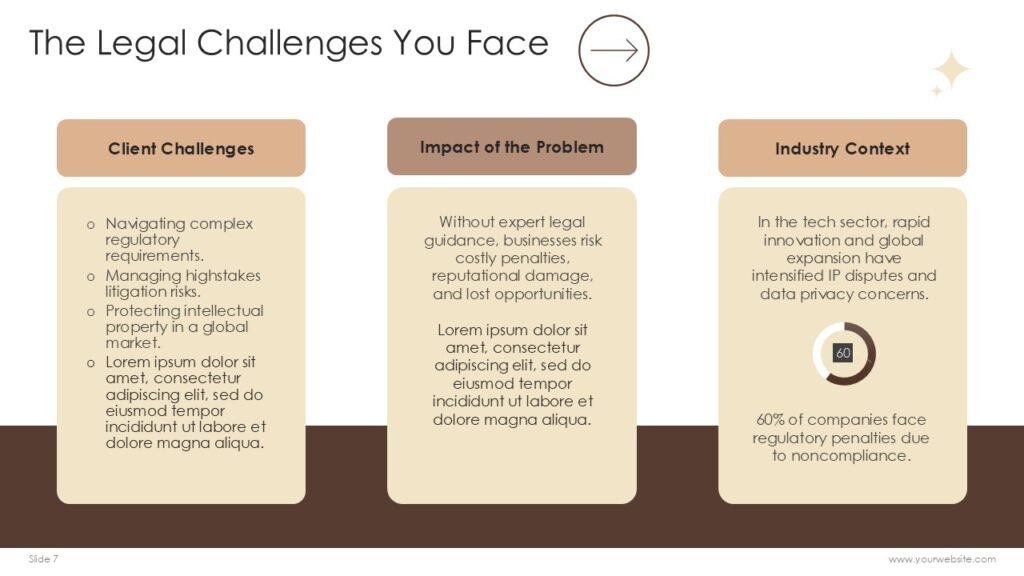 Minimalist Law Firm Pitch Deck Presentation Templates