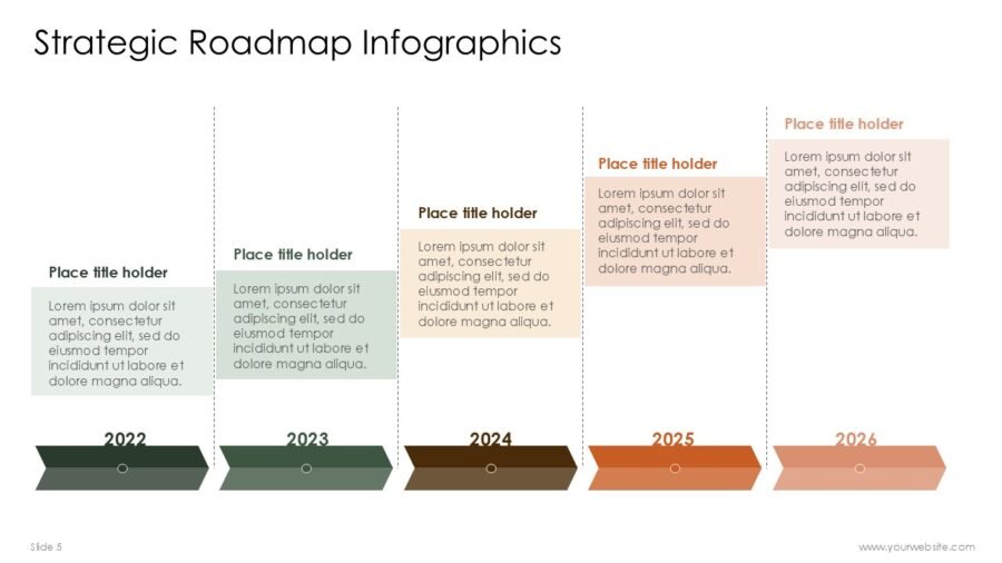Strategic Roadmap Infographics PowerPoint Templates