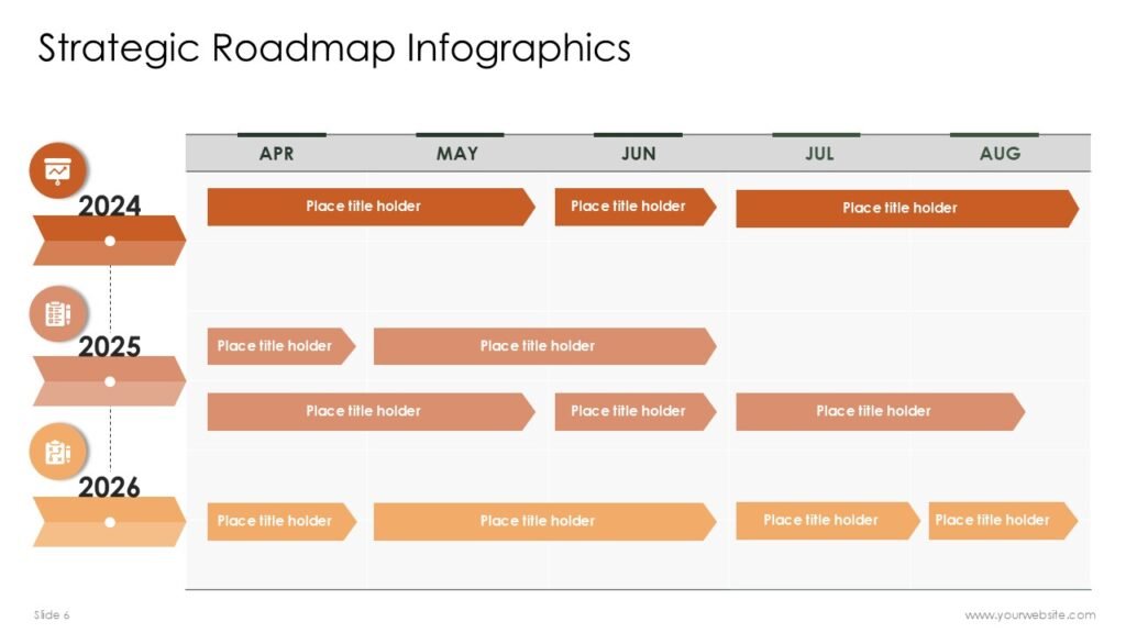 Strategic Roadmap Infographics PowerPoint Templates