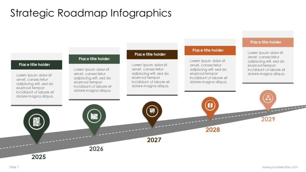 Strategic Roadmap Infographics PowerPoint Templates