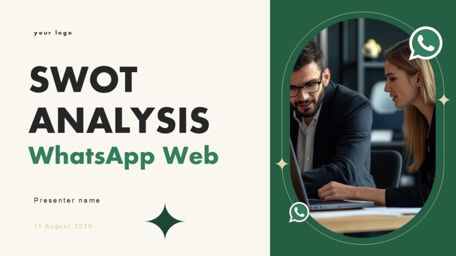 Minimalist WhatsApp Business SWOT Analysis Templates