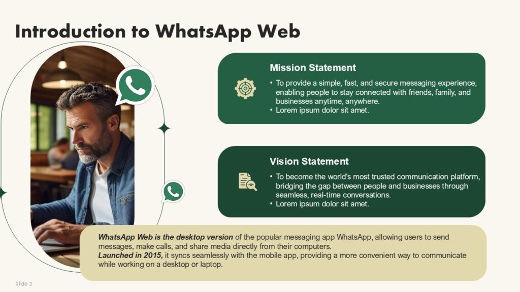 Minimalist WhatsApp Business SWOT Analysis Templates