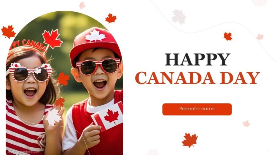 Canadian Independence Day Flag Traditions PPT Template