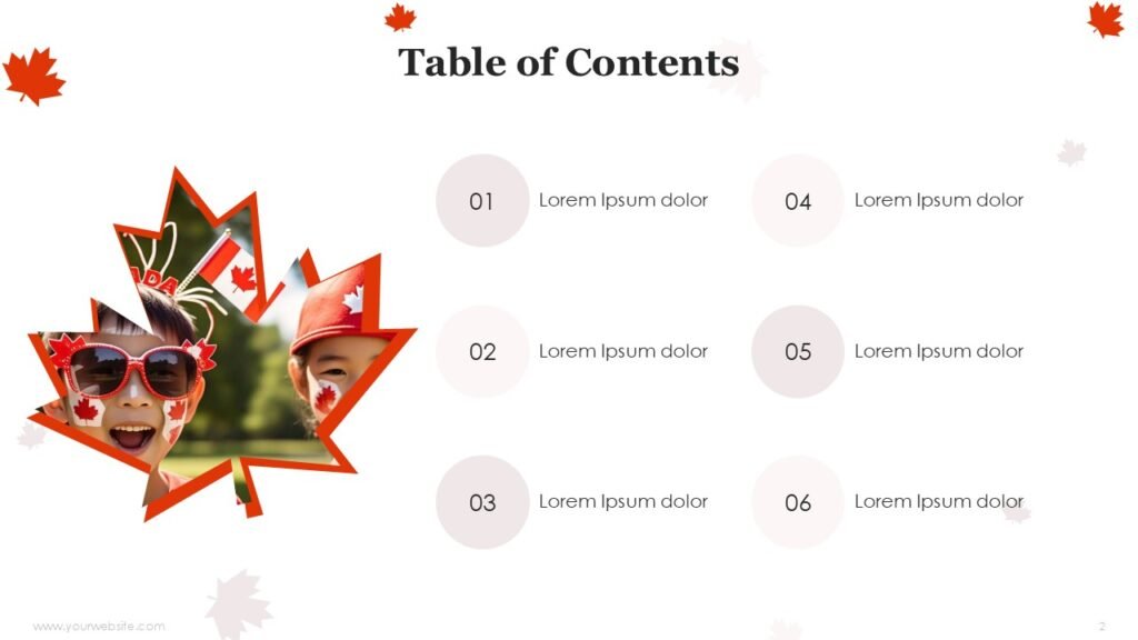 Canadian Independence Day Flag Traditions PPT Template