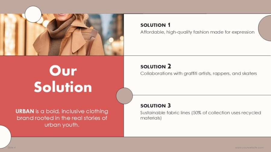 Urban Clothing Brand Pitch Deck Templates
