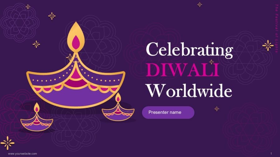 Celebrating Diwali Worldwide PPT Template