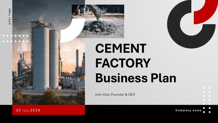 Free Cement Factory Business Plan PPT Template