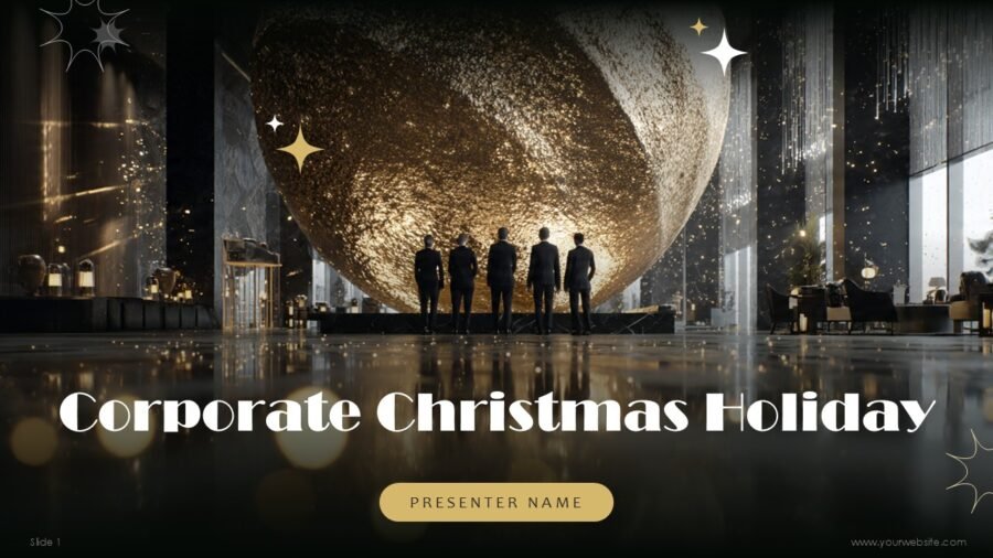 Corporate Christmas Holiday Free PowerPoint Template