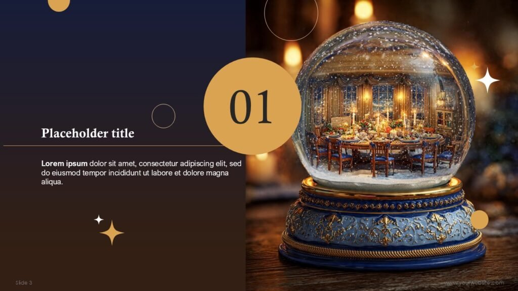 Christmas Snow Globe Free PowerPoint Template | Free PPT