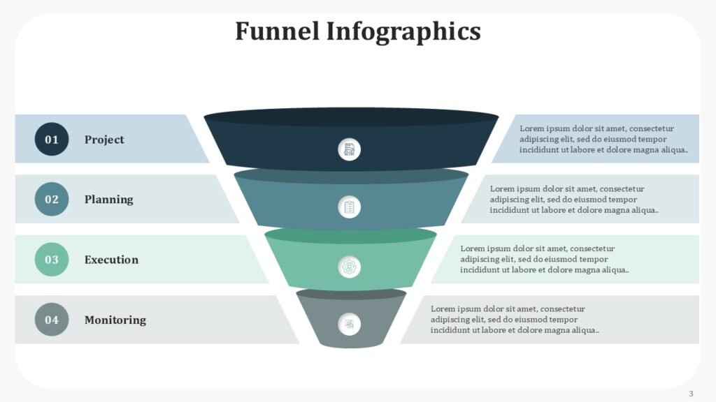 Project Funnel PowerPoint Infographics Presentation