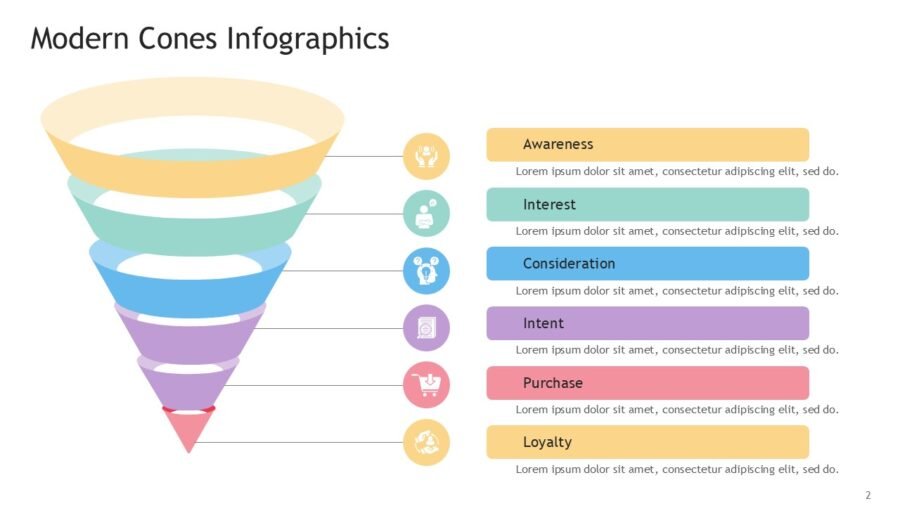Modern Cones PPT Infographics – Creative Slide Templates