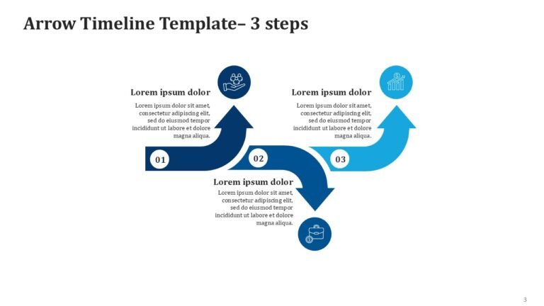 Arrow Timeline Infographics PPT Template for Presentations