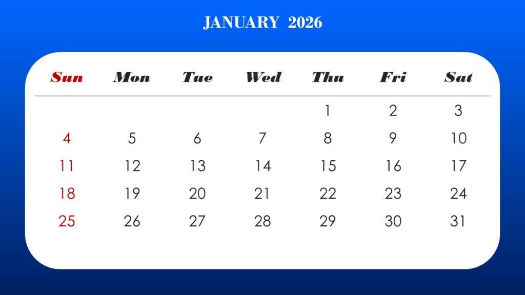 2026 Monthly Calendar Template PPT PowerPoint Infographics | SlidesBrain