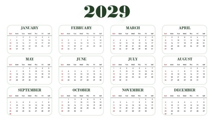2029 Agenda 365 Day Daily Planner Management PowerPoint Infographics ...