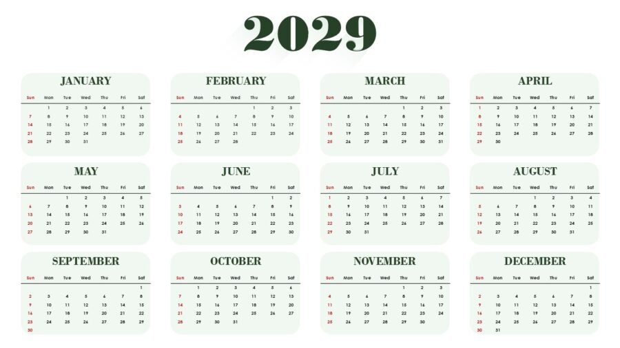 2029 Agenda 365 Day Daily Planner Management PowerPoint Infographics ...