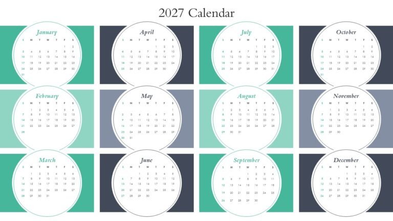 Editable 365 Days Calendar 2027 Planner PPT Template and Google Slides ...